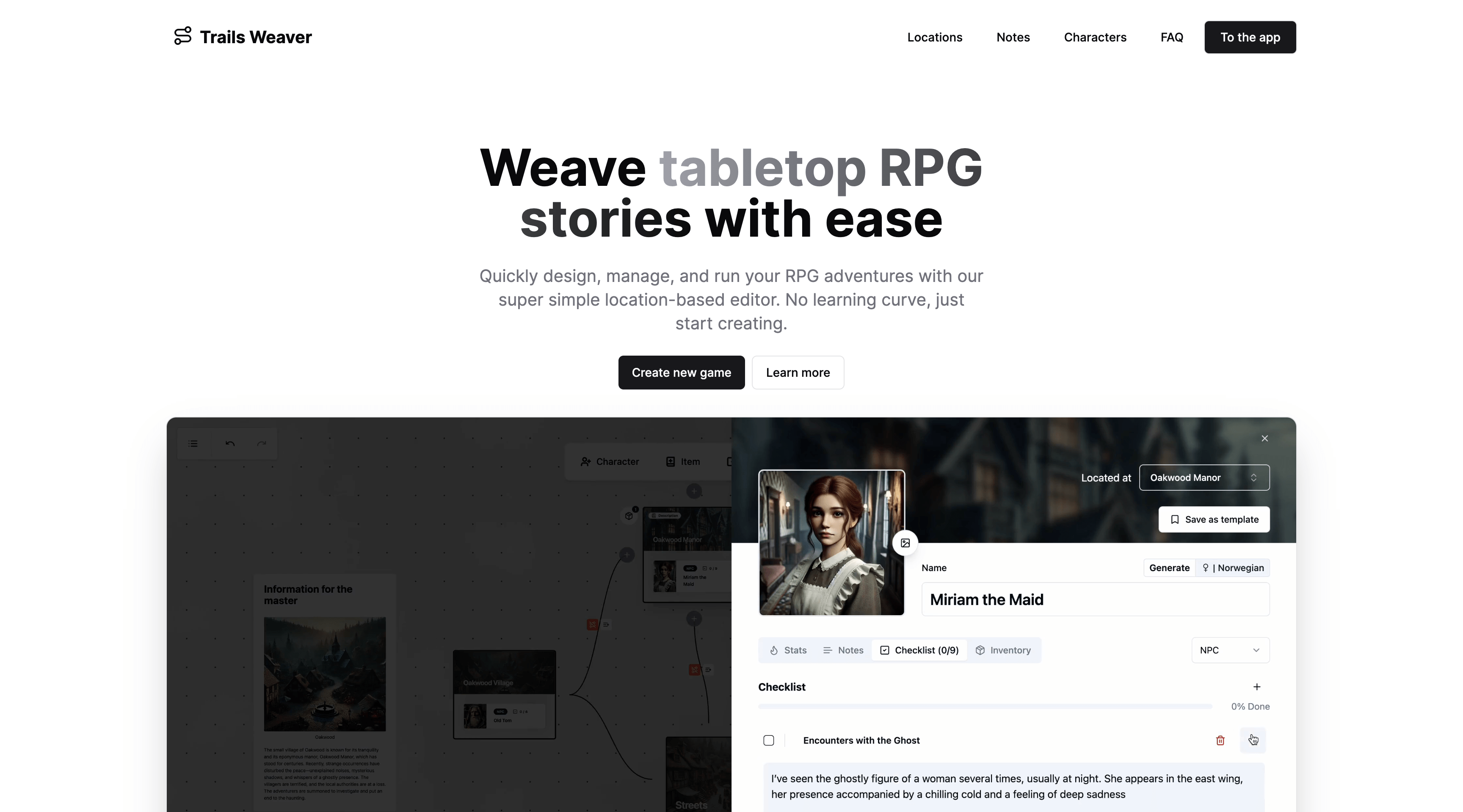 Trails Weaver. Effortless TTRPG Prep for Game Masters